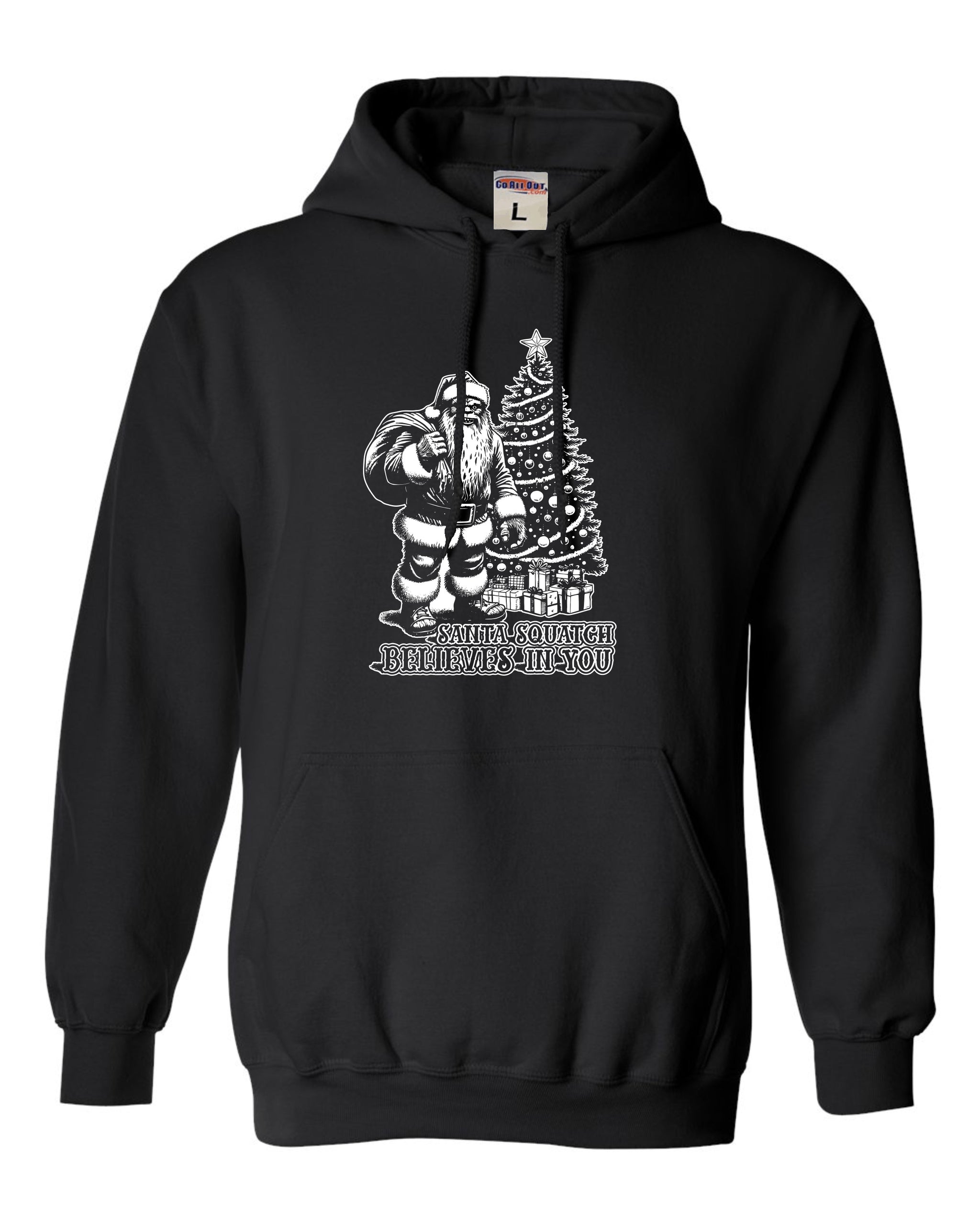 Santa Squatch Believes In You Funny Bigfoot Christmas Unisex Sweatshir
