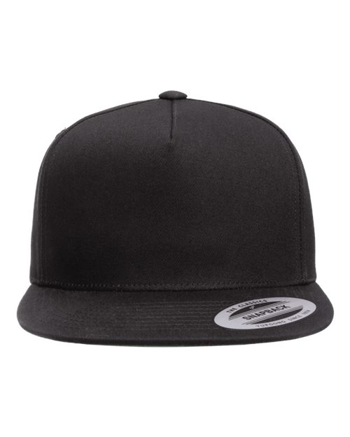 YP Classics 6007 Five-Panel Cotton Twill Snapback Cap With Custom Embr