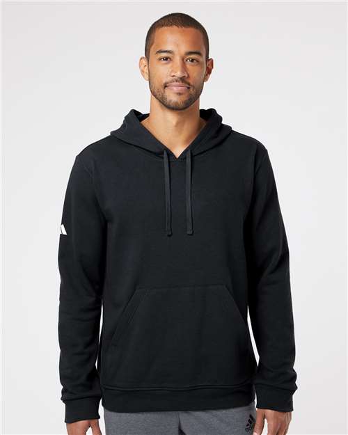 Adidas A432 Fleece Hooded Sweatshirt With Custom Screenprint
