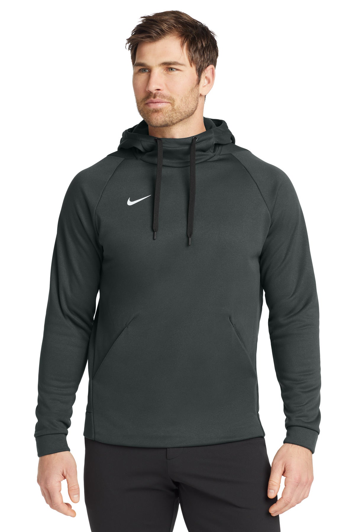 Nike CN9473 Therma-FIT Pullover Fleece Hoodie With Custom Screenprint