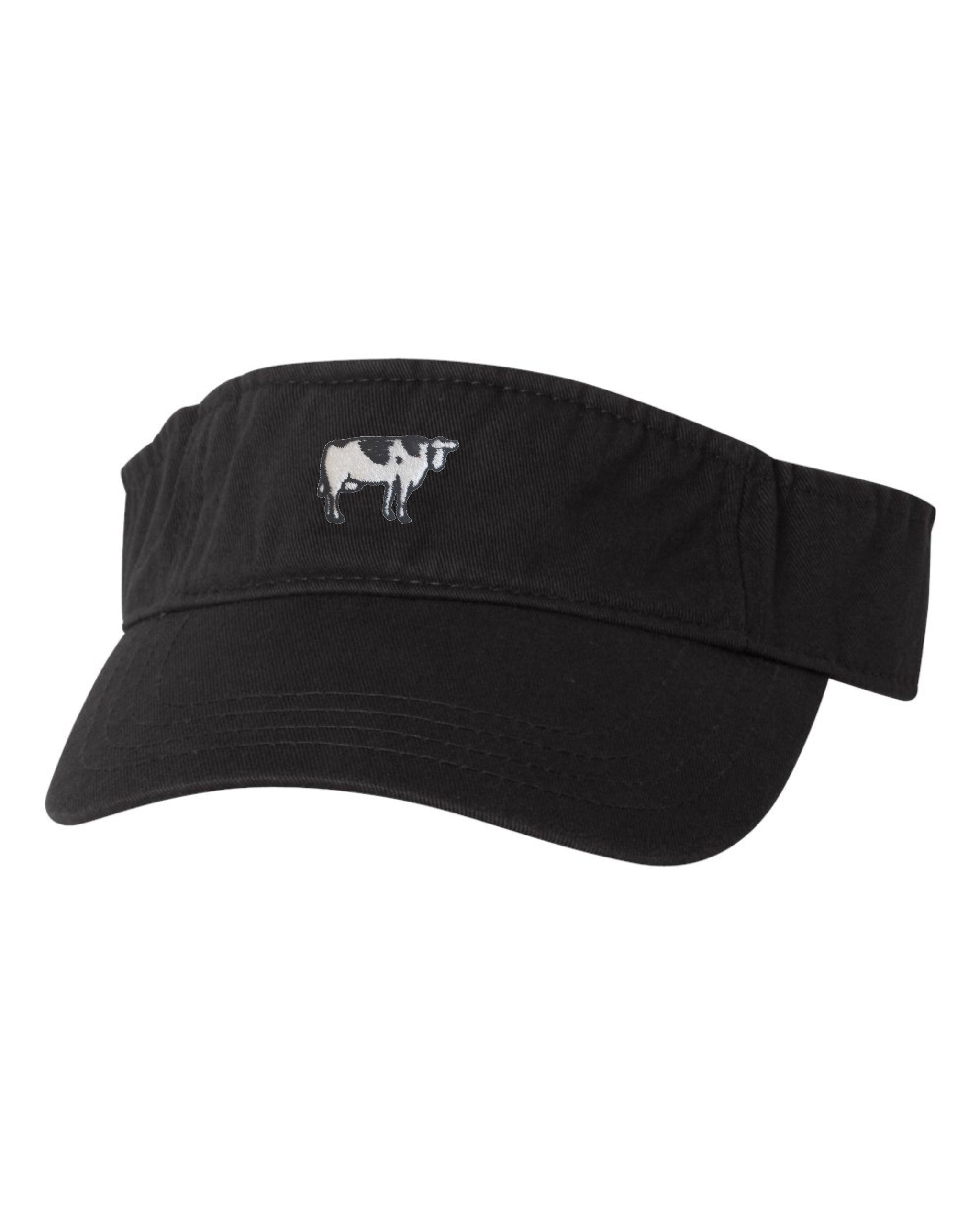 Cow Embroidered Visor Dad Hat