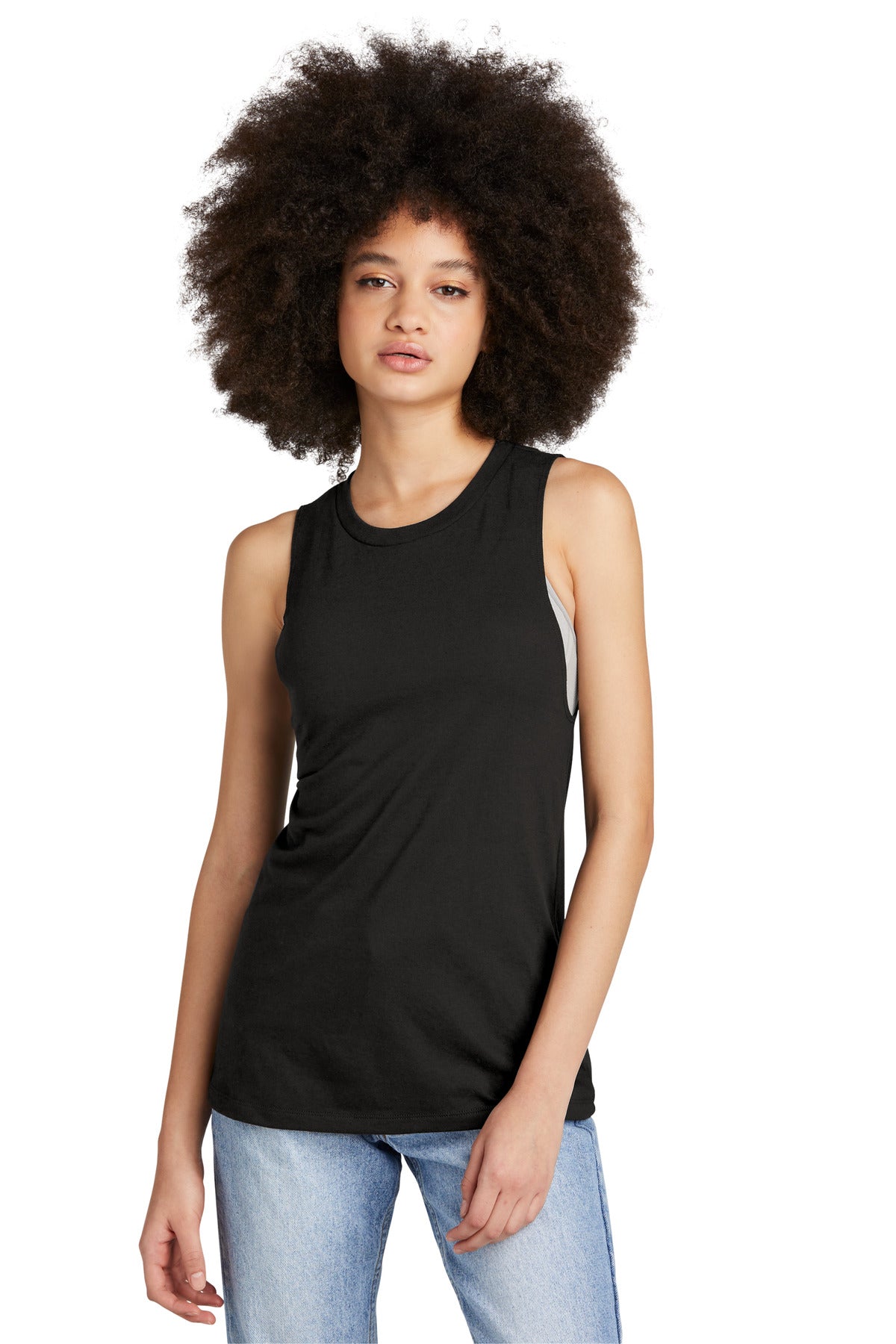 District DT153 Women's Perfect Tri Muscle Tank With Custom ScreenPrint