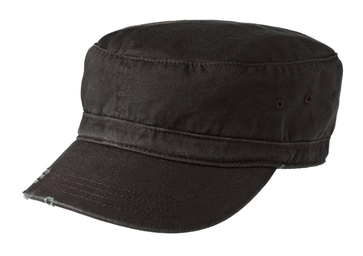 District DT605 Distressed Military Hat With Custom Embroidery