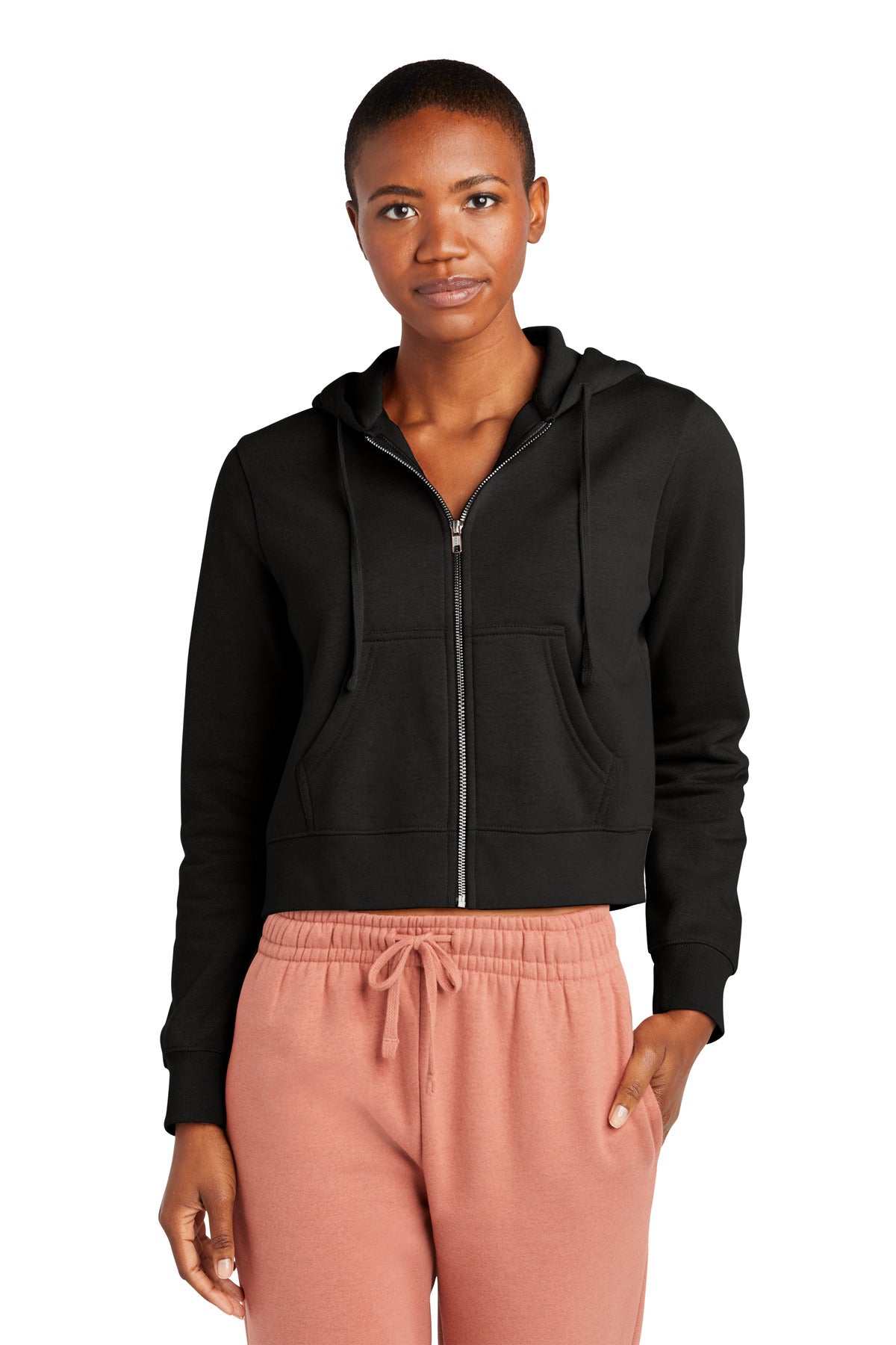 District DT6103 Women's VIT Fleece Full-Zip Hoodie With Custom Embroid