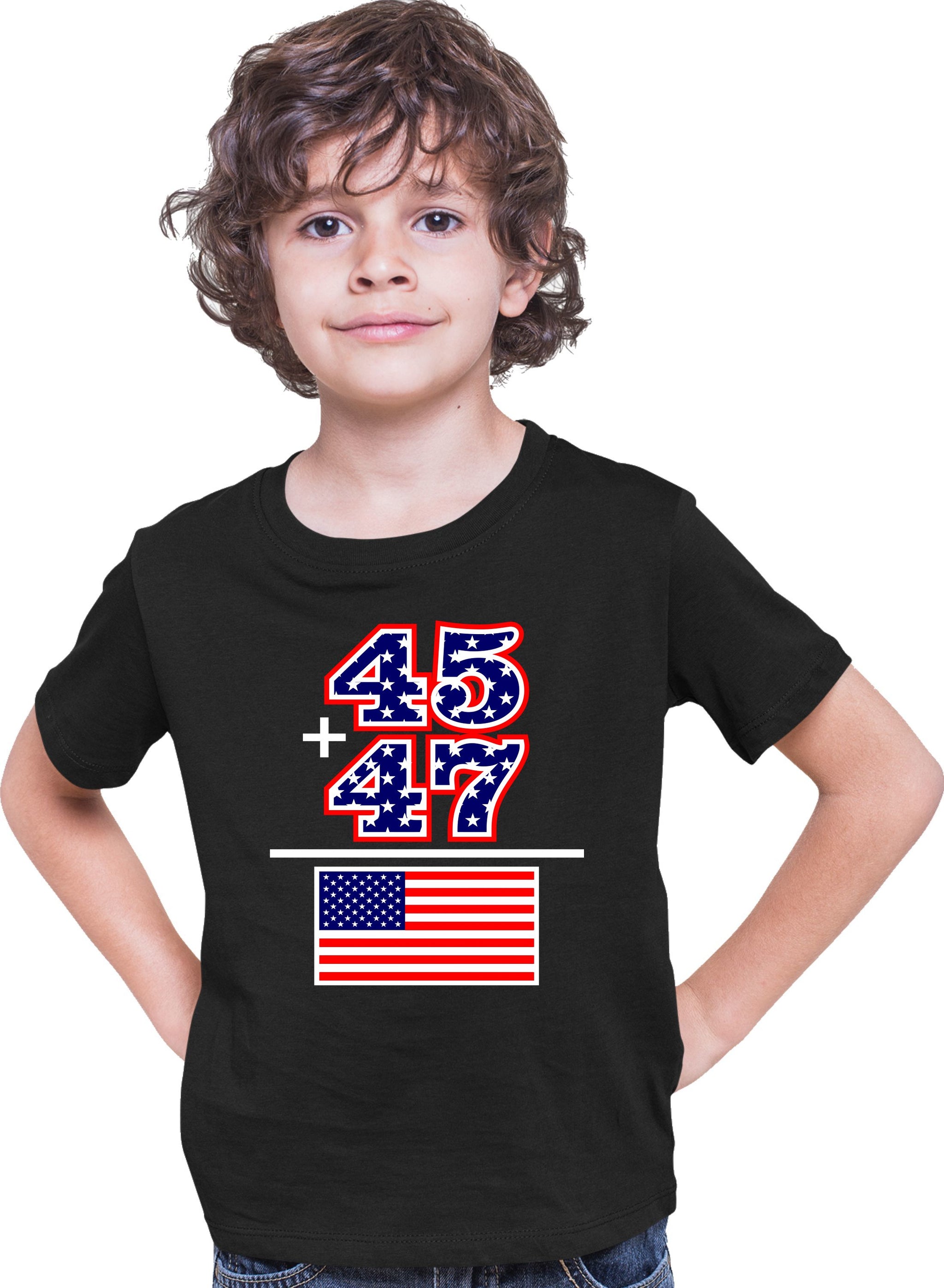 USA Flag 45 Plus 47 Equal American Flag Pride Youth T-Shirt