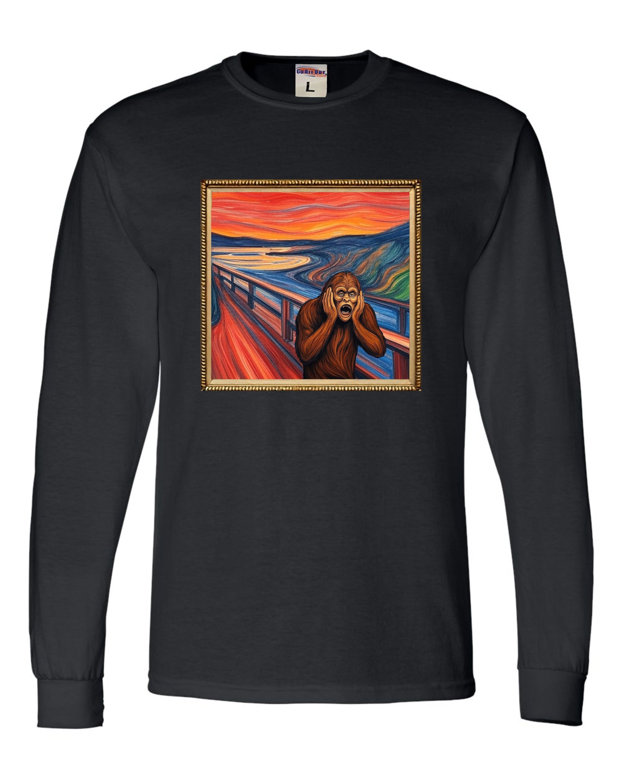 Bigfoot The Scream - The Lost Original Funny Sasquatch Unisex Long Sle