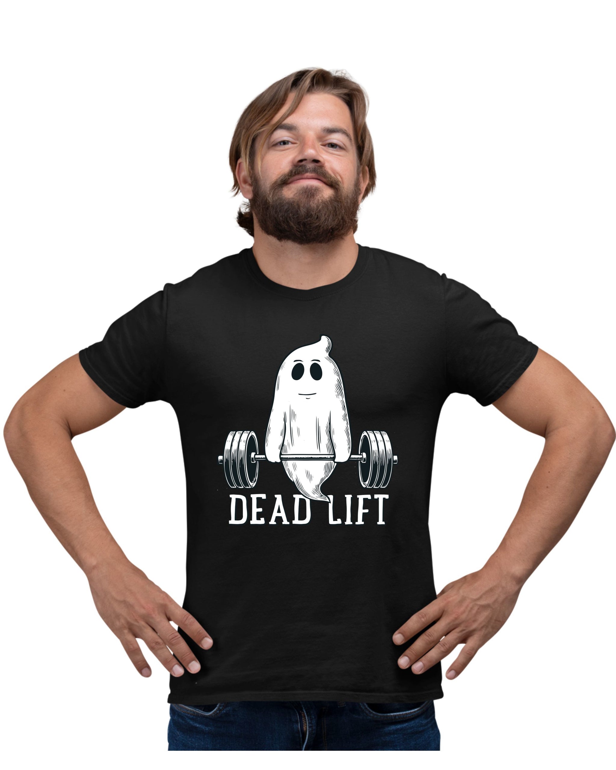 Dead Lift Funny Ghost Deadlifting Halloween Gym Unisex T-Shirt