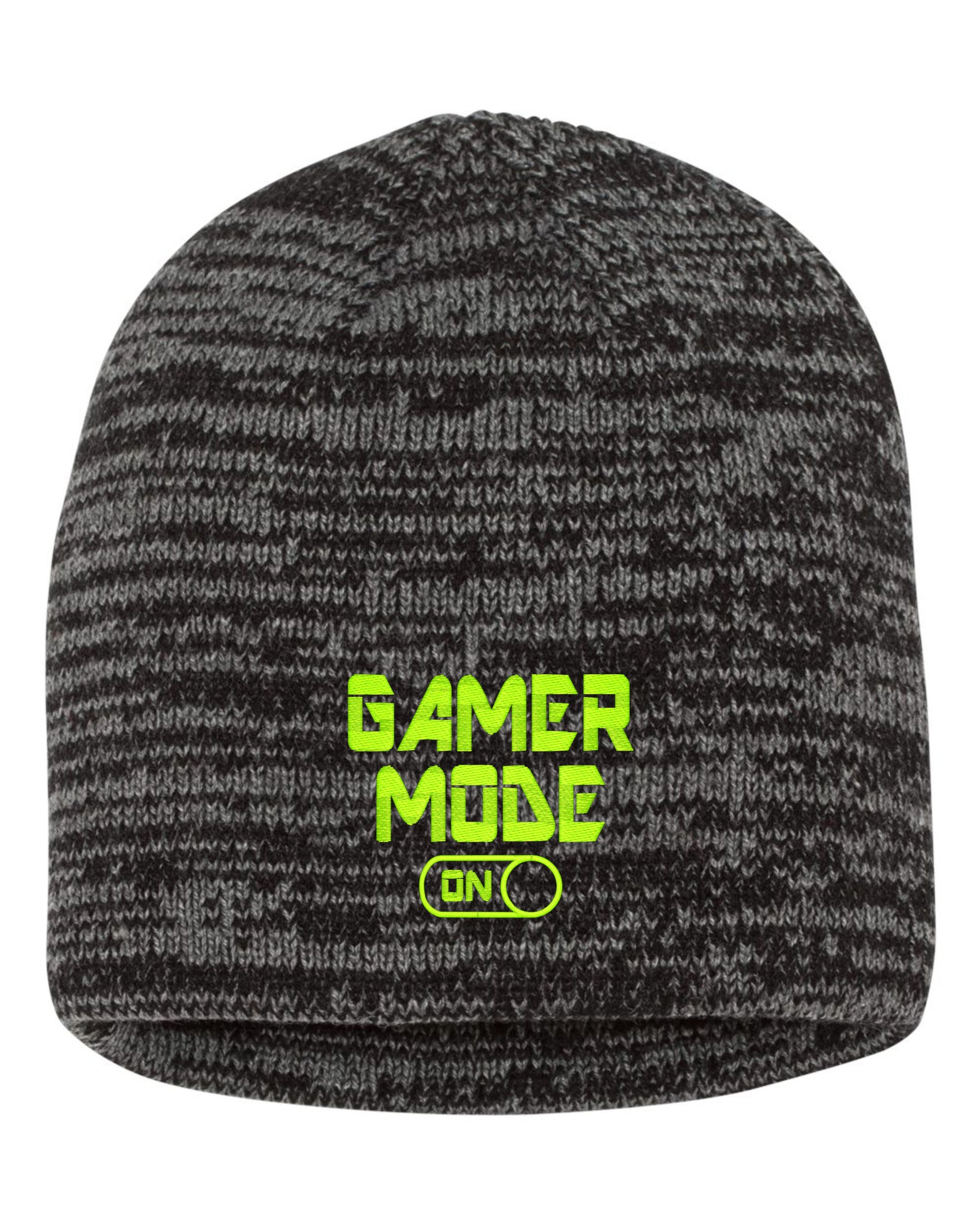 Gamer Mode On Funny Gift For Video Game Lovers Embroidered Knit Beanie
