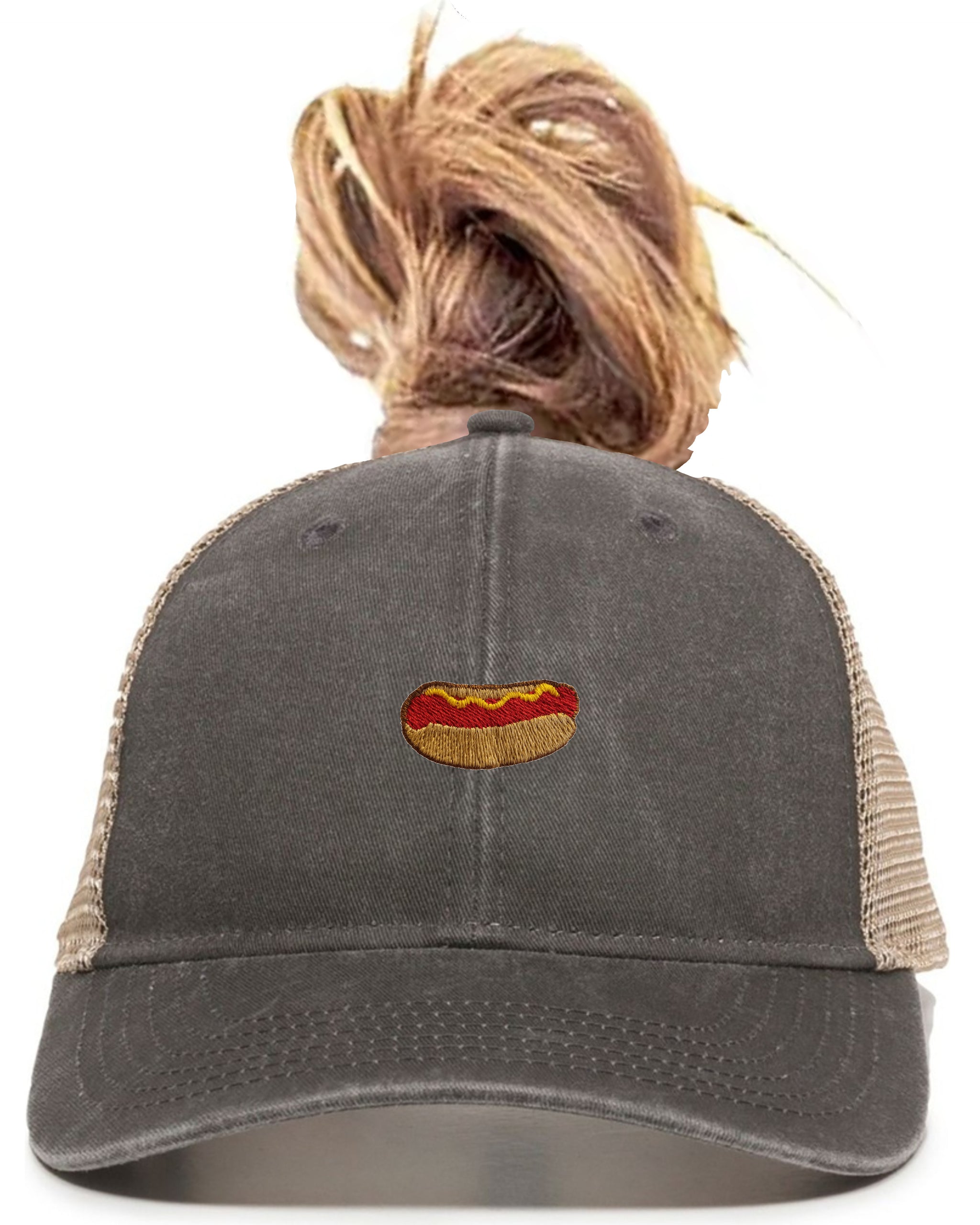 Hot Dog Ponytail Mesh Back Cap