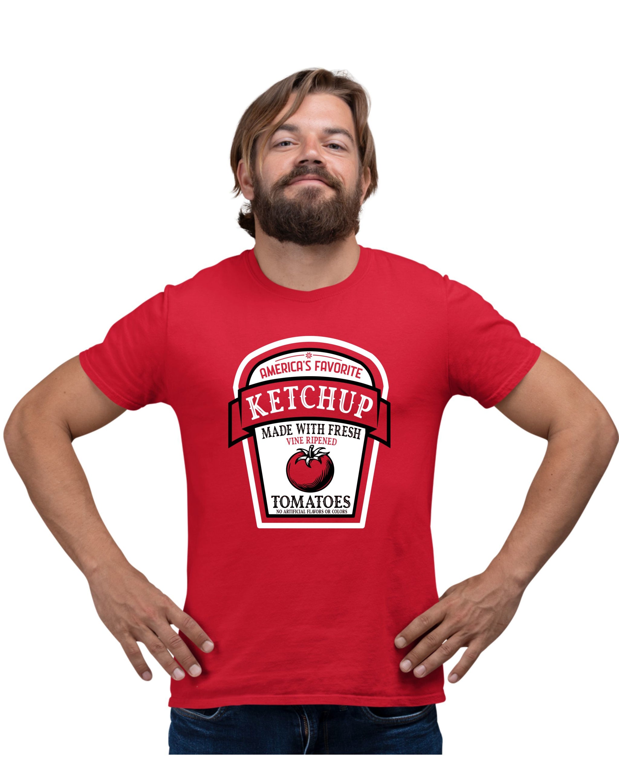 Ketchup Label Funny Group Halloween Costume Unisex T-Shirt