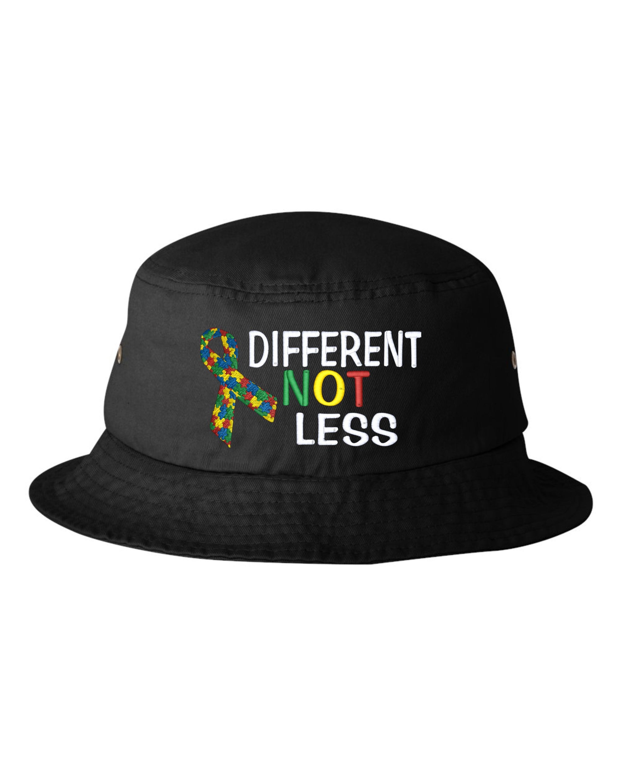 Different Not Less Autism Awareness Ribbon Embroidered Cap Dad Hat