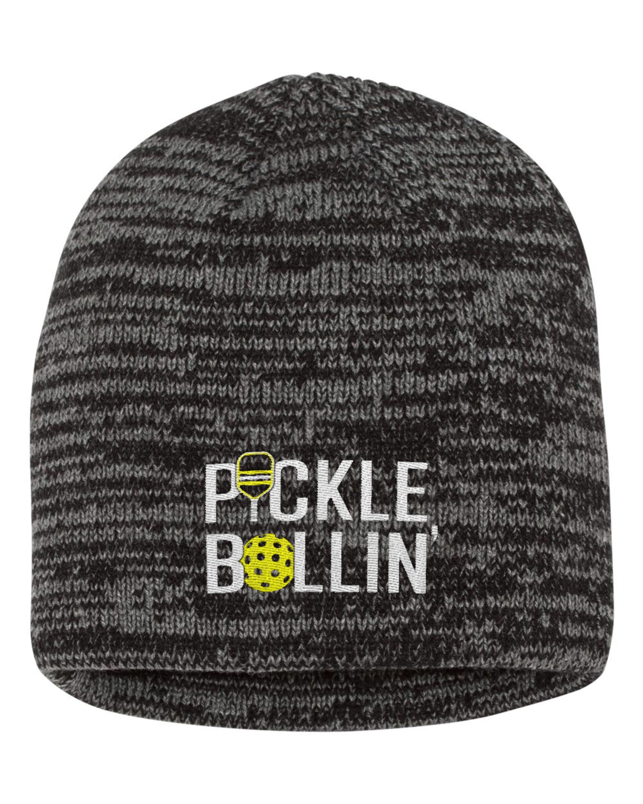 Pickleballin' Embroidered Knit Beanie Cap