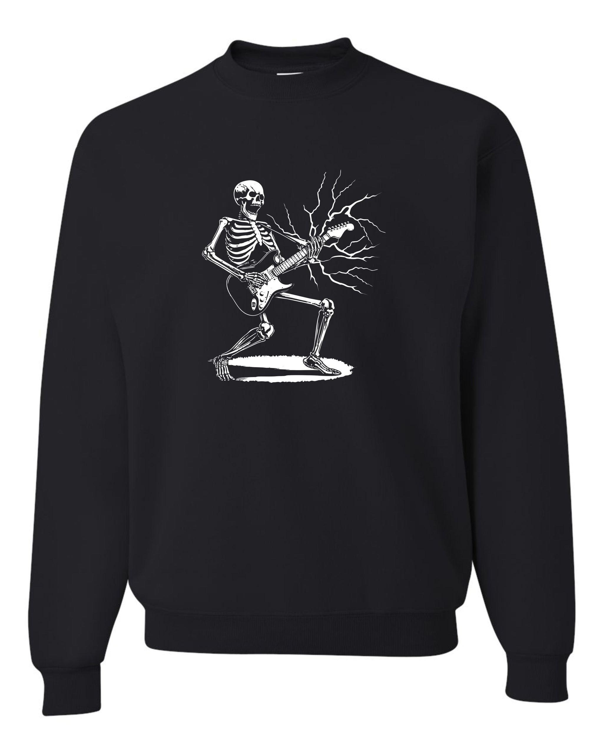 Rock & Roll Skeleton Shredding Playing Guitar Band Unisex Sweatshirt C