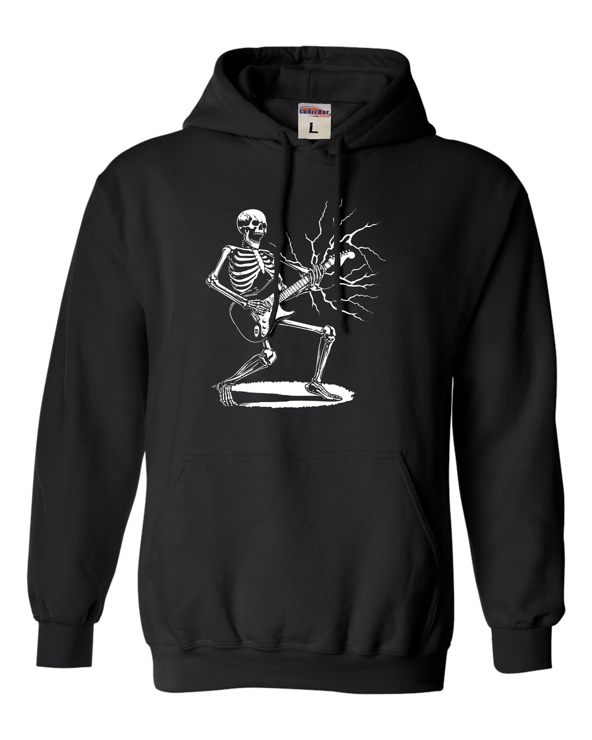 Rock & Roll Skeleton Shredding Playing Guitar Band Unisex Sweatshirt H