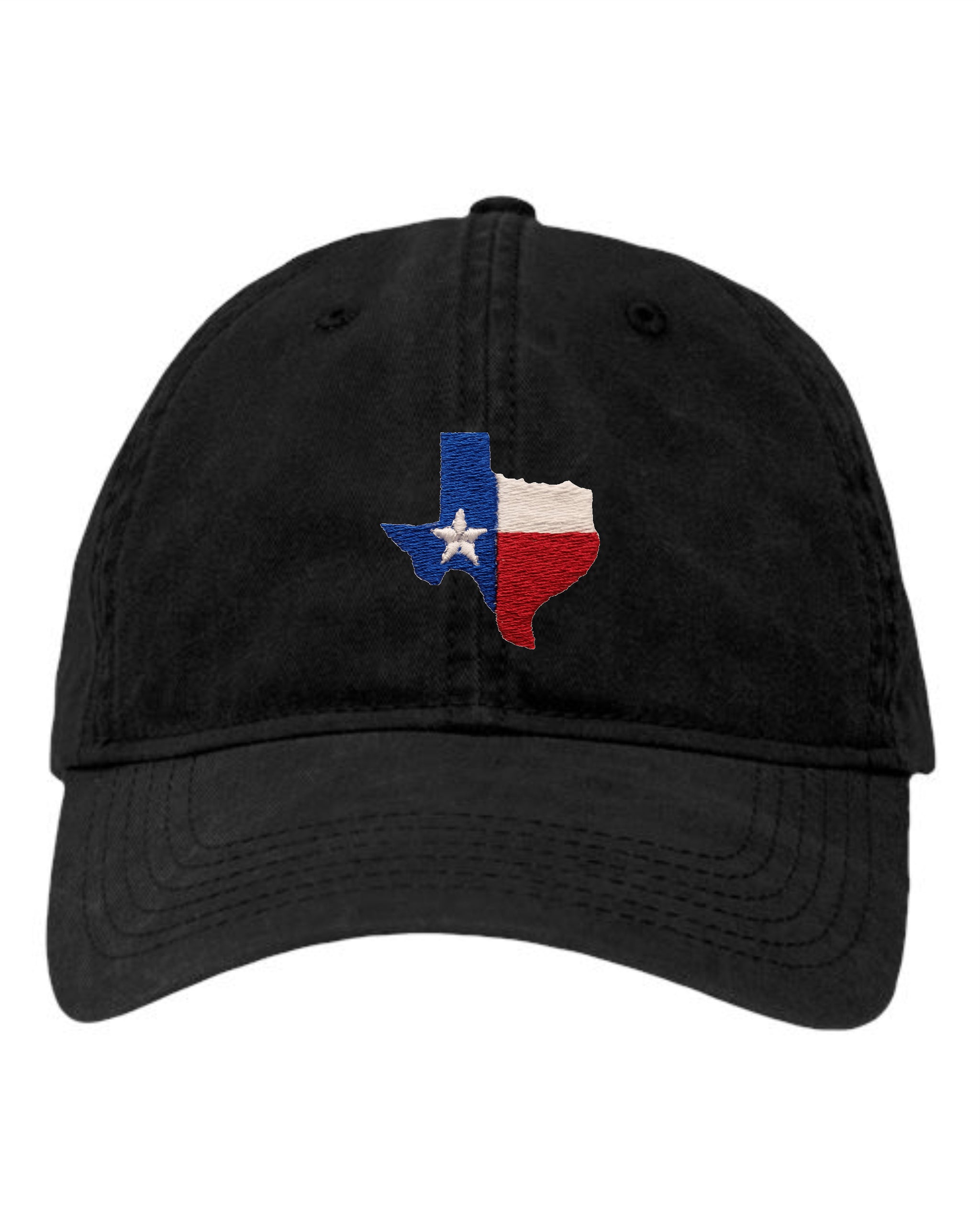 Texas Flag Embroidered Deluxe Dad Hat