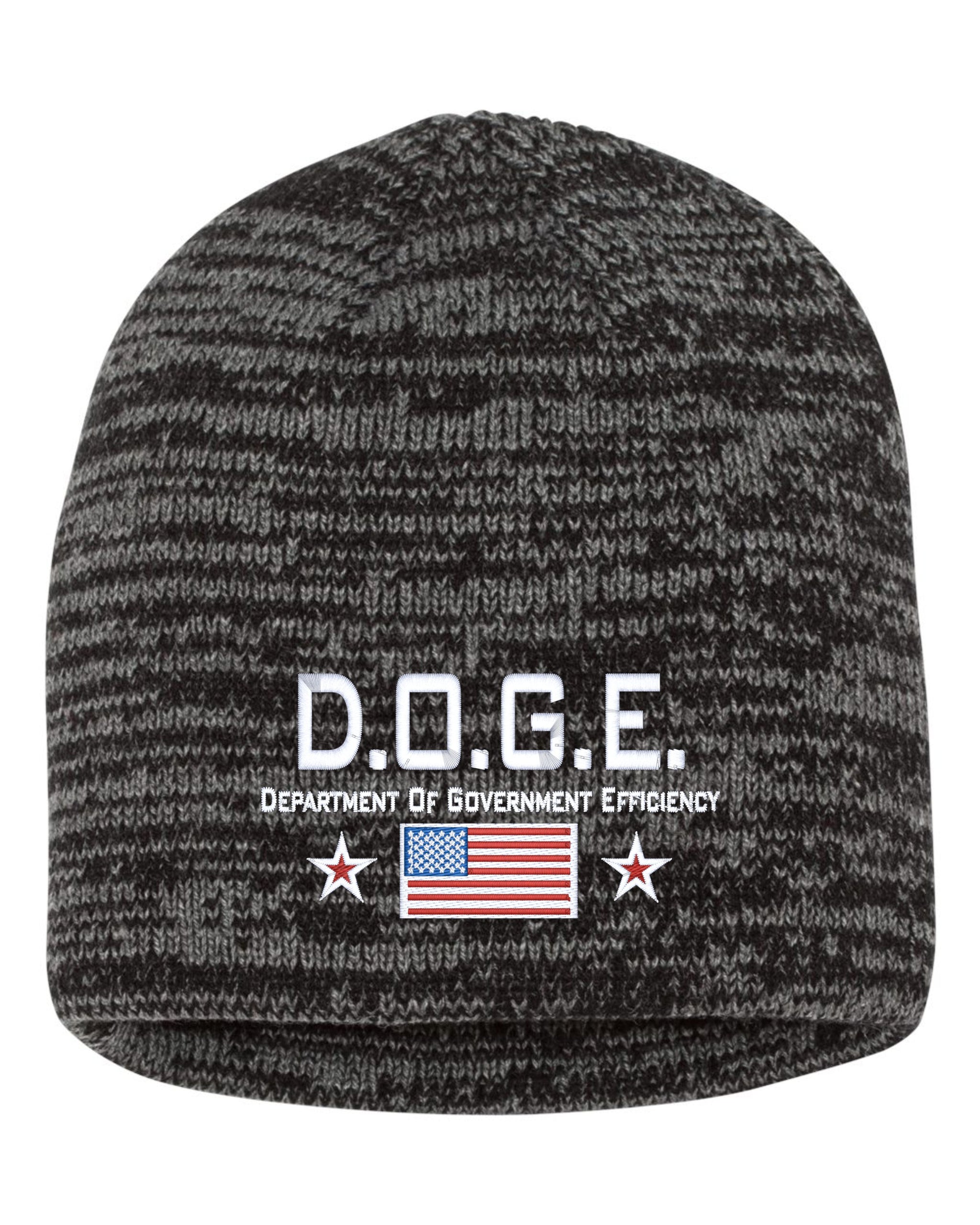 D.O.G.E. Department Of Government Efficiency USA Embroidered Knit Bean