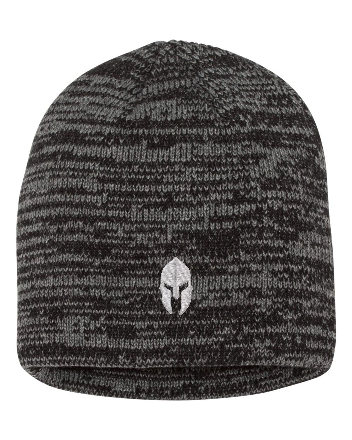 Spartan Warrior Helmet Embroidered Knit Beanie Cap