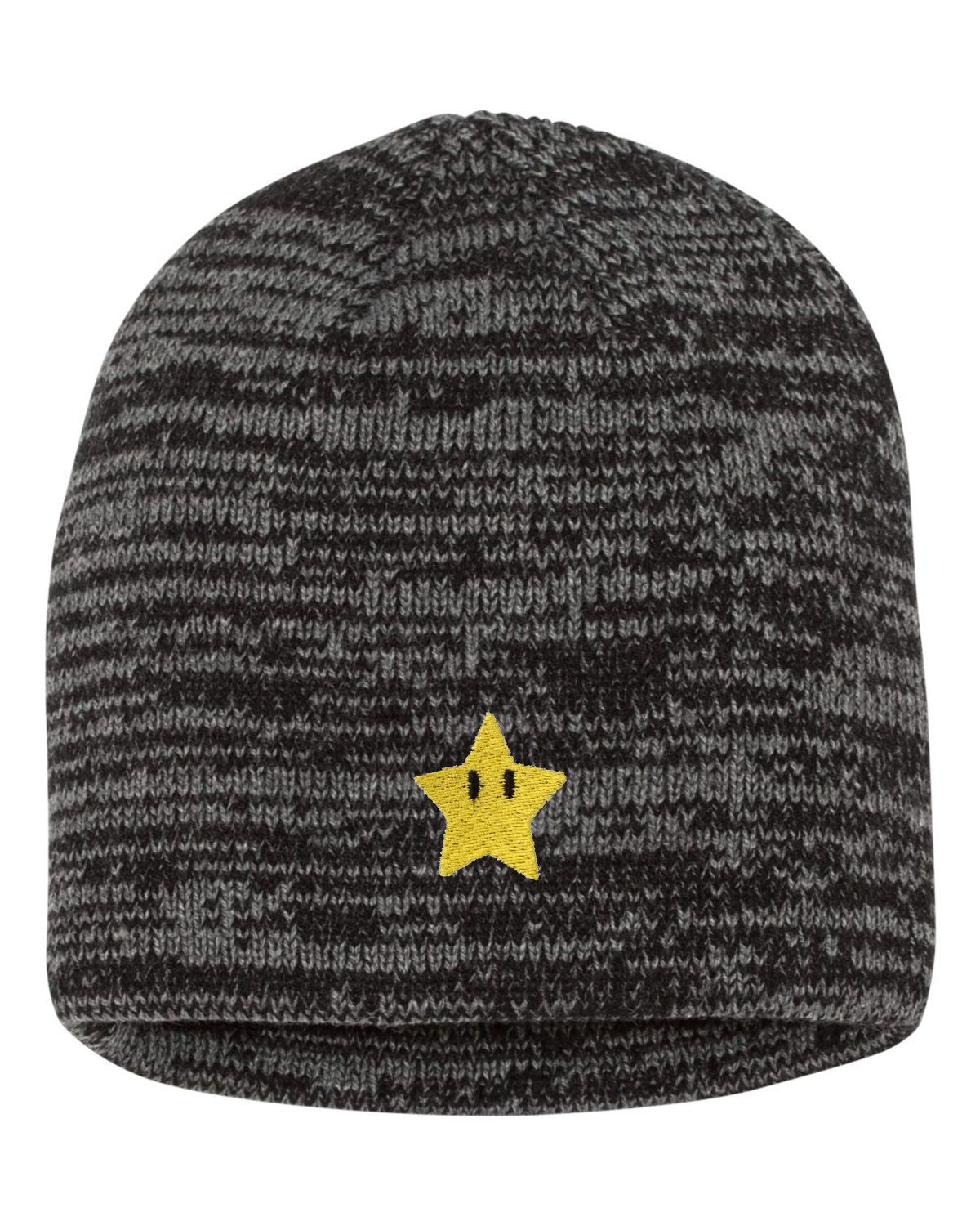 Star Eyes Embroidered Knit Beanie Cap