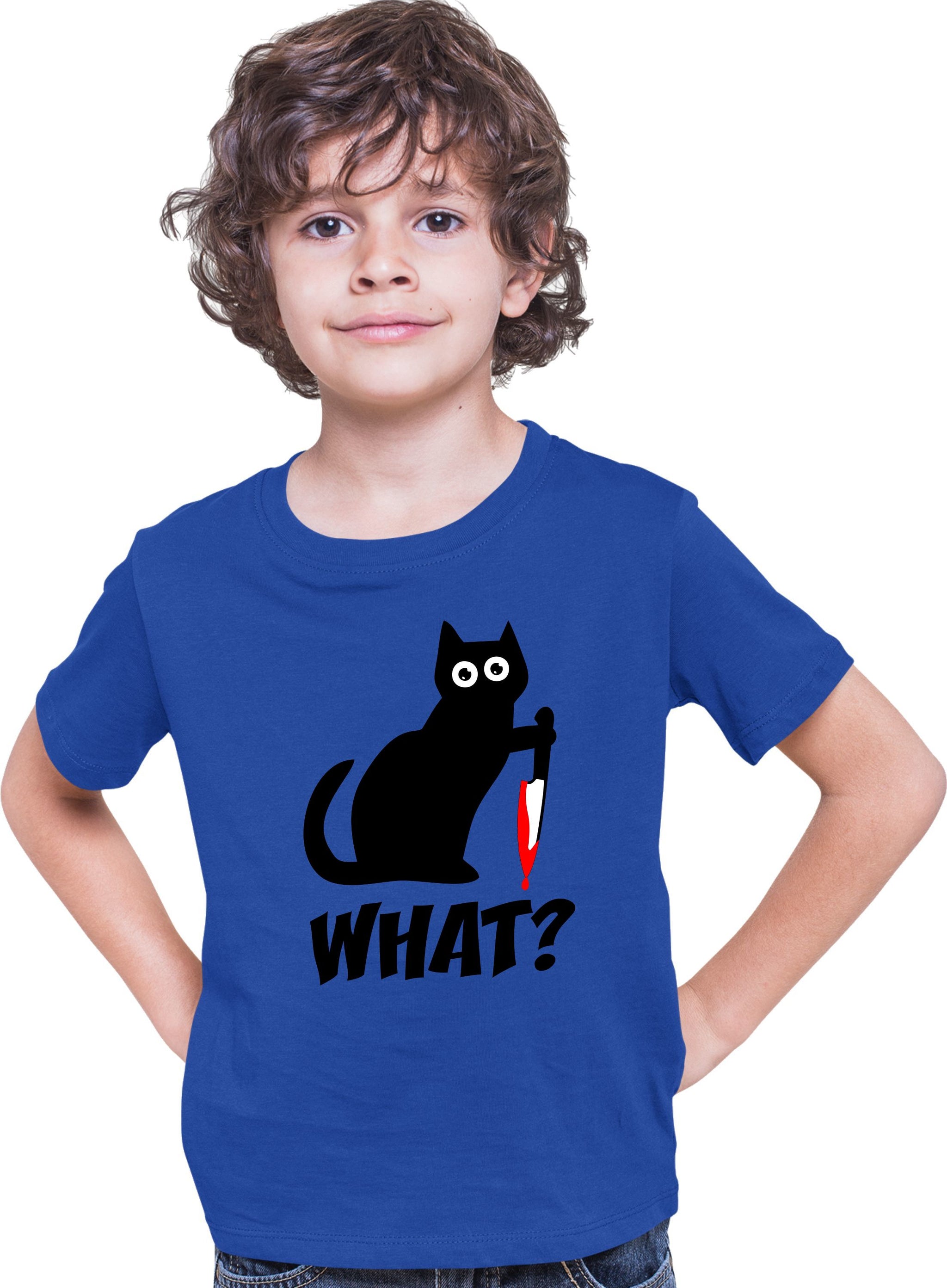 Funny What? Cat Halloween Gift Idea Youth T-Shirt